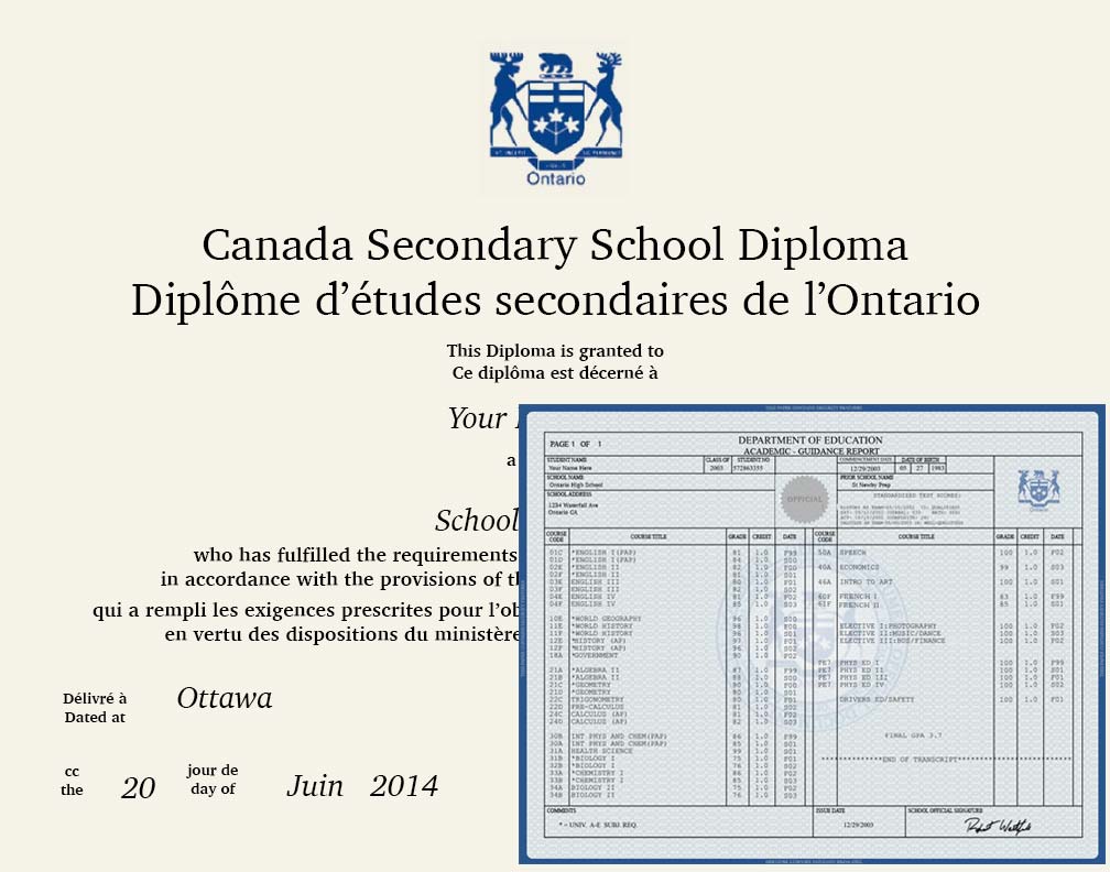 Canada Secondary Diploma And Transcripts Diploma Press Canada Secondary Diploma And Transcripts Diploma Press